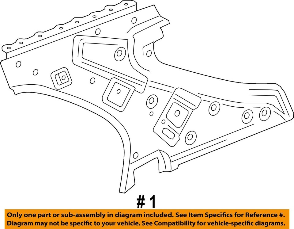 GM OEM 10-17 Equinox Quarter Panel Inner Structure-Upper Panel 20901816 ...