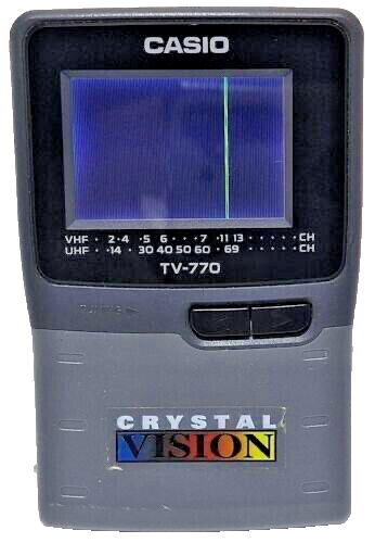 Casio TV-770 Crystal Vision Handheld Portable Analog UHF VHF TV | eBay