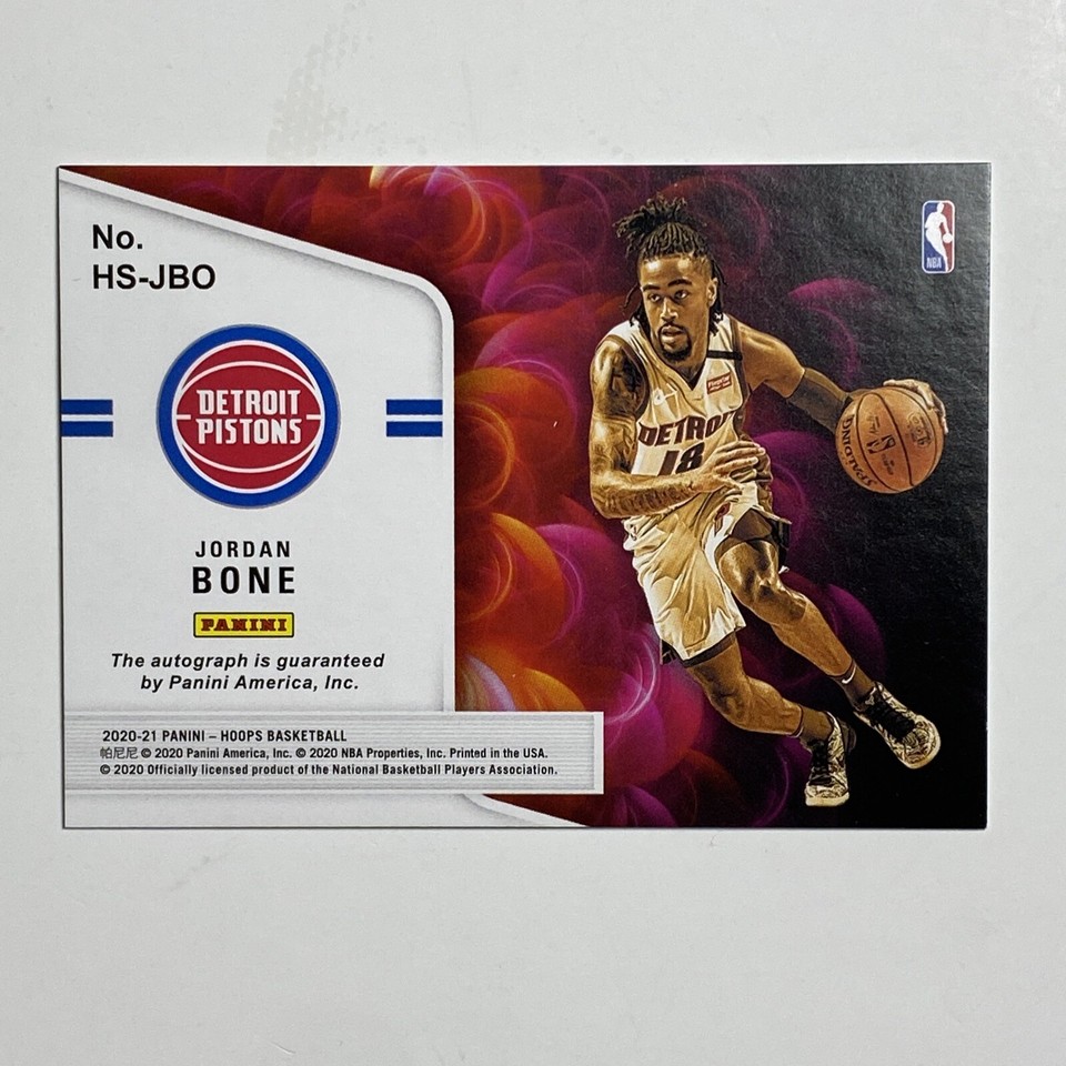 Jordan Bone - 2020-21 Panini NBA Hoops Basketball Hot Signatures Auto ...