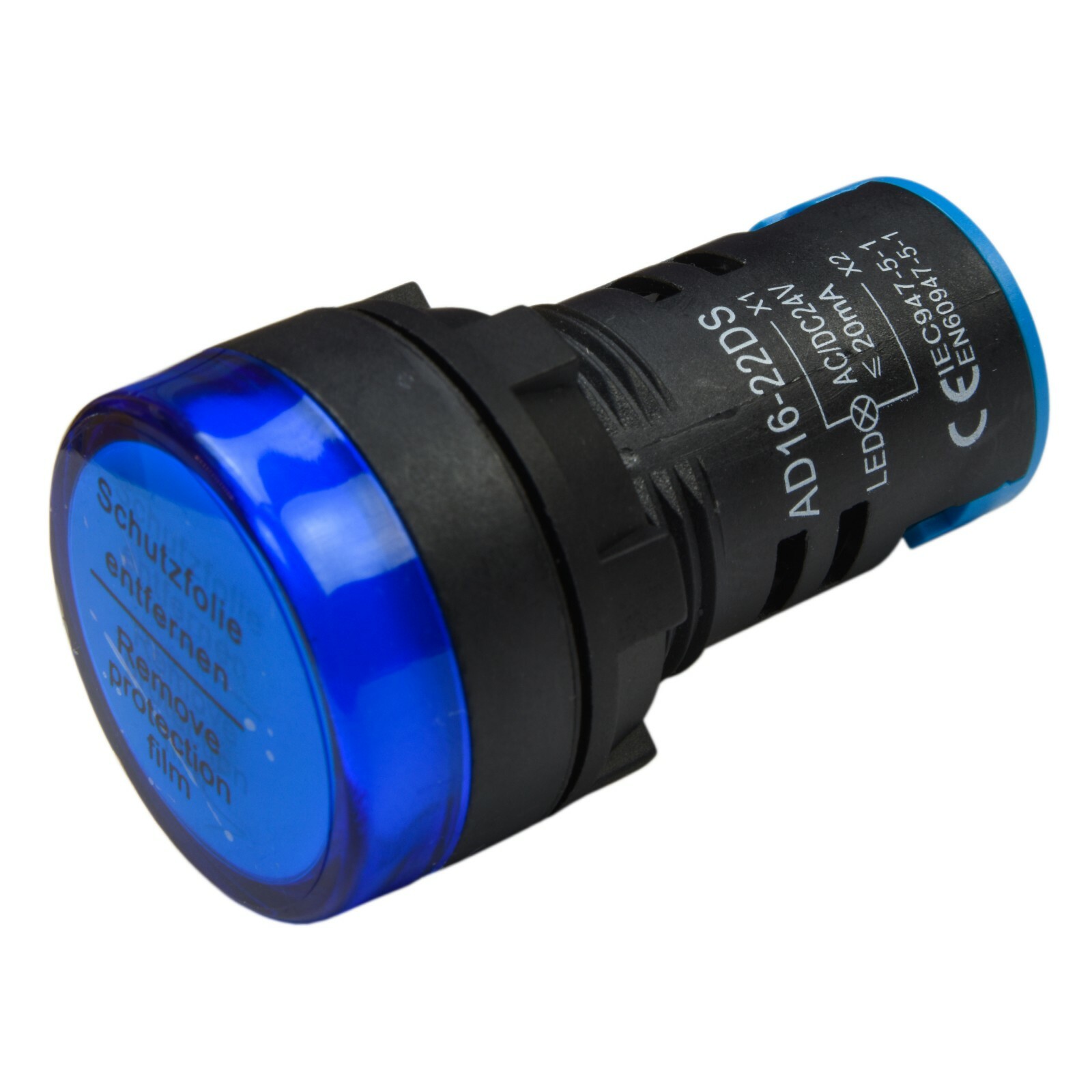 Xider Electric (Lot of 5) 24V AC/DC (22mm BLUE) LED Indicator Lamp ...