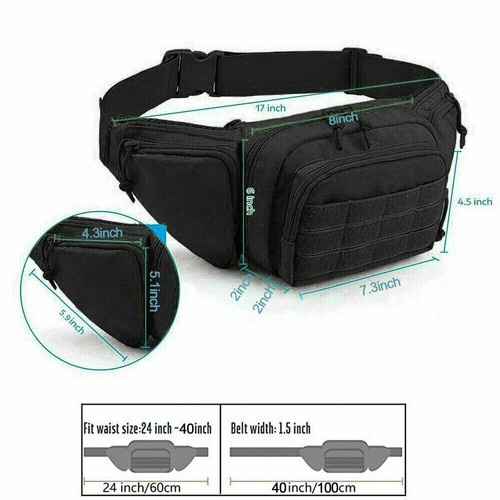Tactical Carry Fanny Pack Holster Pistol Waist Pack Bag Concealed Gun ...
