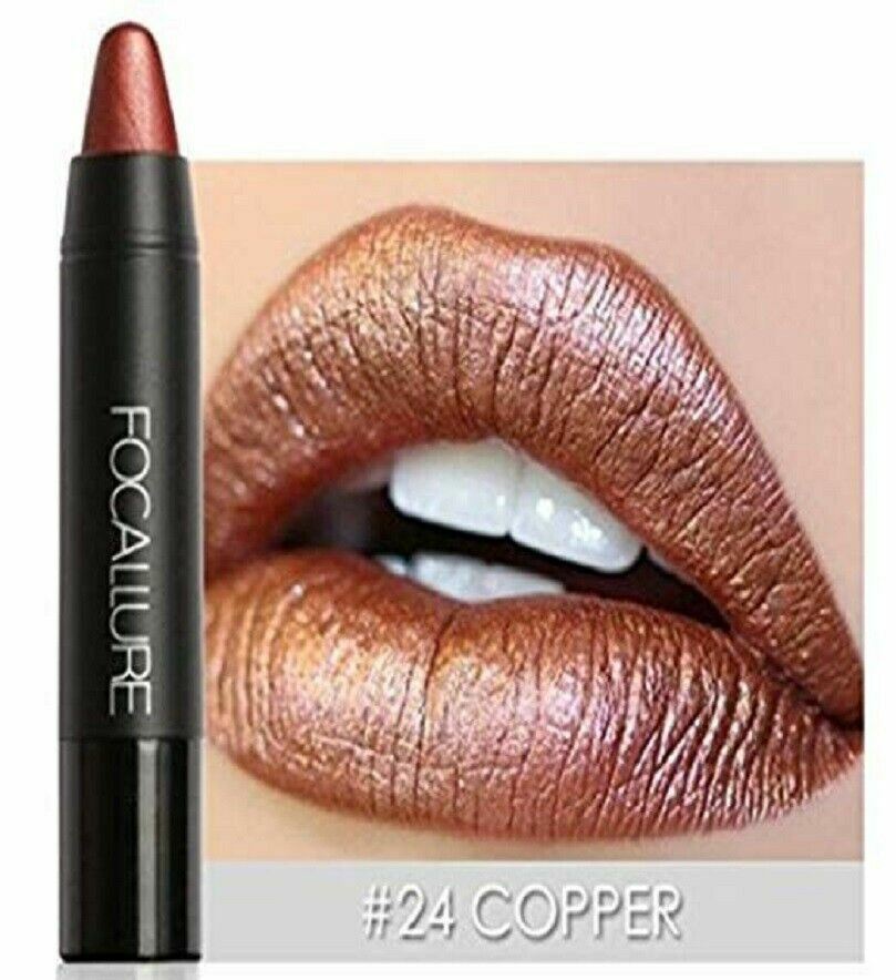 Focallure Matte Metallics Crayon Lipstick - 27 Shades | eBay UK
