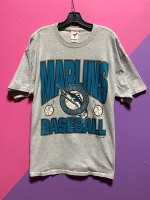 Florida Marlins baseball logo short sleeve sport grey color shirt ...