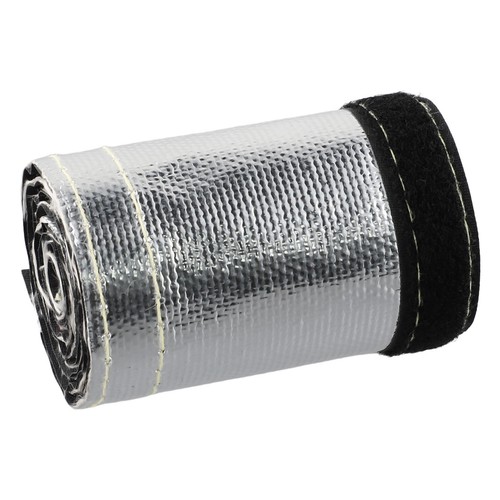 1x Metallic Heat Shield Sleeve Protector Insulated Wire Hose Cover Mat ...