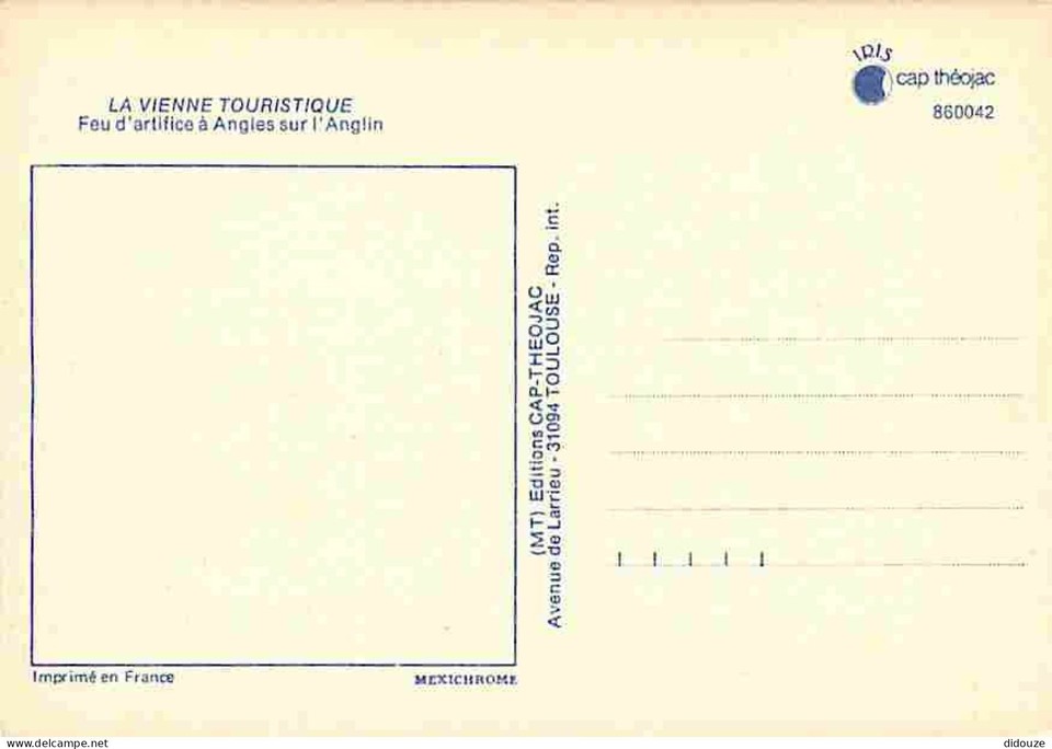 86 - Angles sur l'Anglin - Feu d'artifices - Le Château - Vue de Nuit ...