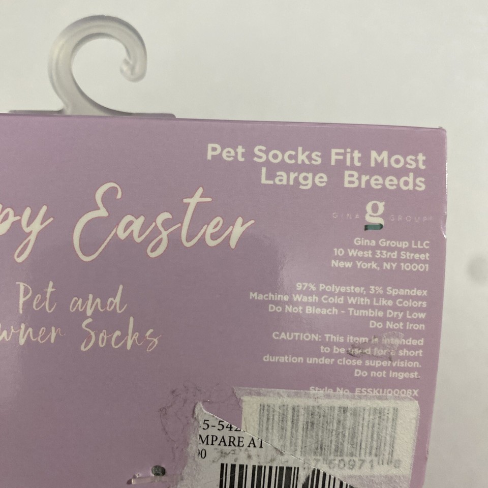 Easter Socks 2 Woman's Ankle (9-11) + 1 Set For Your Large Dog (4 pc ...