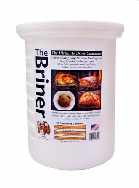Briner Large BBQ Barbecue Brining Brine Bucket for Poultry Pork ...
