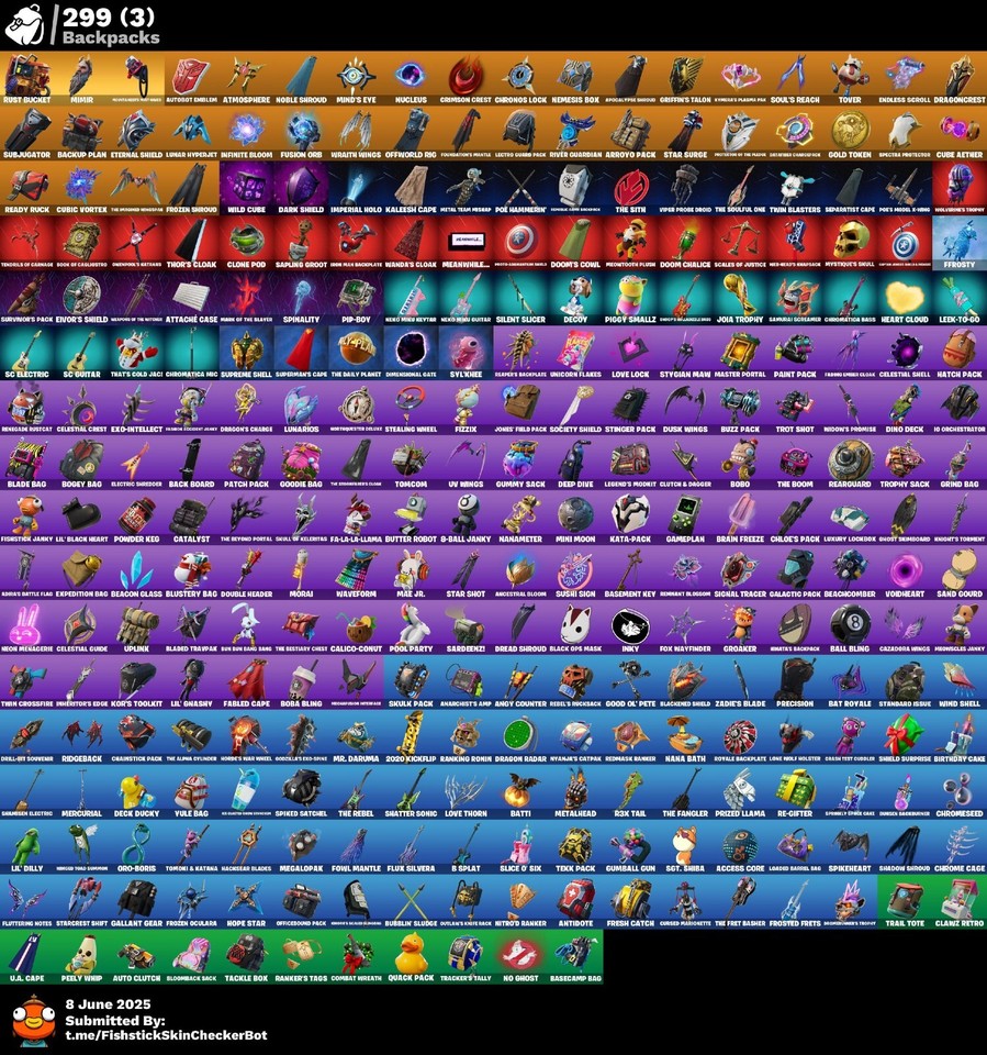 FN acc with over 255 skins and 269+ pickaxes for all consoles PC, Xbox ...
