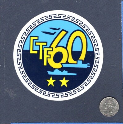 Autocollant Ctf 60 Porteur Task Force 60 US Marine Vaisseau Escadron ...