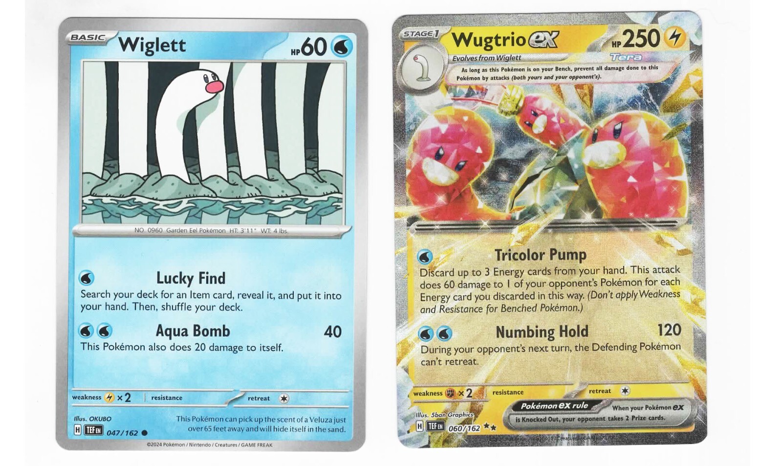 Wugtrio ex 060/162 - Pokemon Temporal Forces - 2 Card Set - Double Rare ...