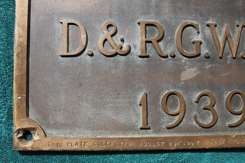 1939 Denver & Rio Grande Western Railroad Sign Rare D&RGW Railway Malta ...