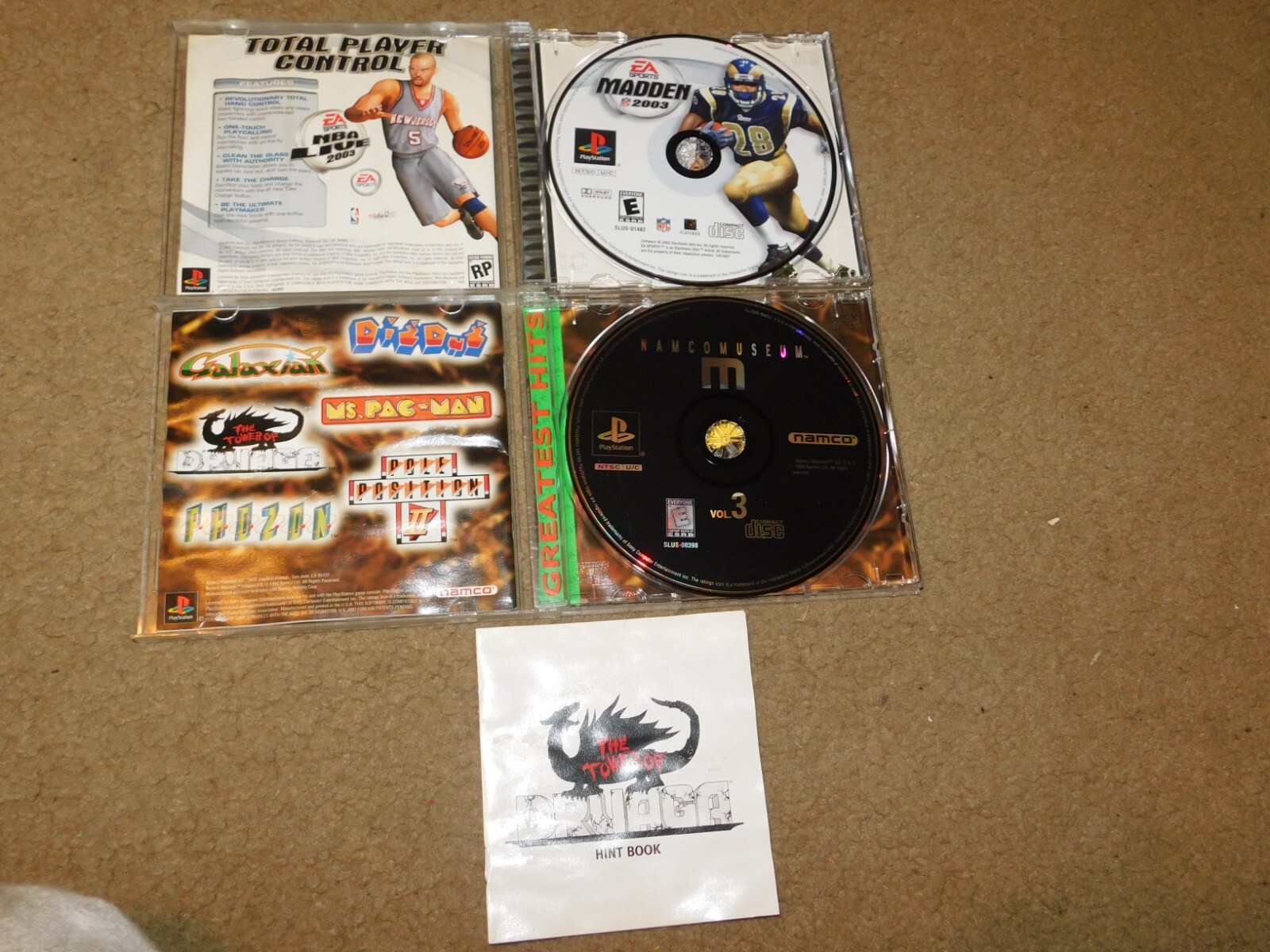 Namco Museum Vol. 3 (Sony PlayStation 1/PS1 1996) Black Label & MADDEN ...