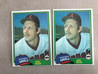 1981 Topps Baseball Two Card Lot #701 Joe Rudi California Angels NMMt ...