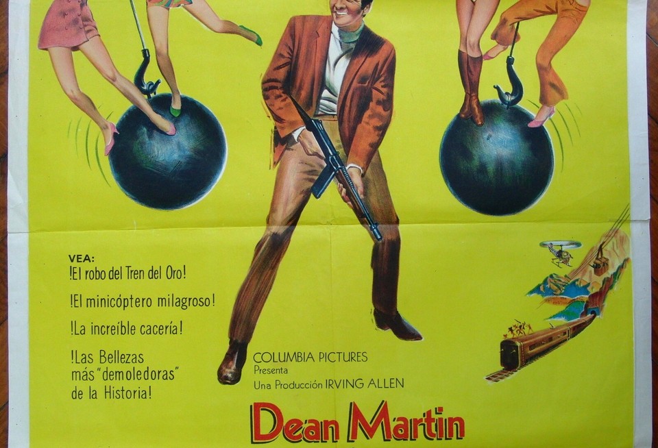 1969 THE WRECKING CREW Dean Martin Sharon Tate 1SH MOVIE POSTER Rare ED ...