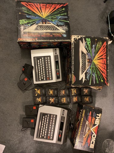 Magnavox Odyssey 3 Consoles.2 Boxes.The Voice W/box.10 Games /untested ...
