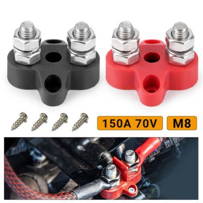 1/4" M6 M8 Battery Power Distribution Terminal Block Stud Junction Post ...