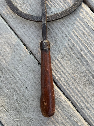 Antique Hand Forged Wheelwright / Blacksmith TRAVELER 7” Diameter 13.5 ...