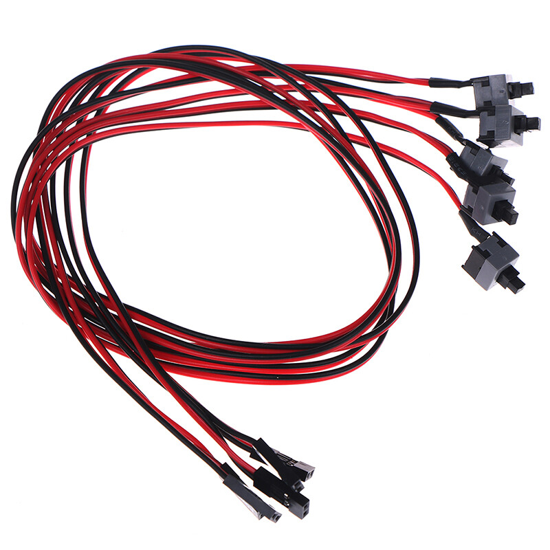 5Pcs PC computer motherboard power cable switch on/off/reset ...