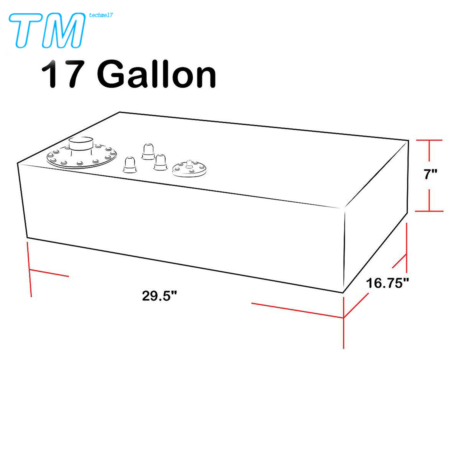 64L Street Rod Fuel Cell Gas Tank w/ Cap & Level Sender Aluminum Race ...