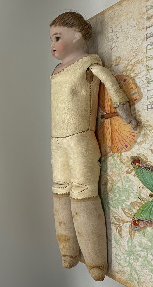 Antique German Louis Wolf, A. Marseille Turned Bisque Shoulder Head Boy ...