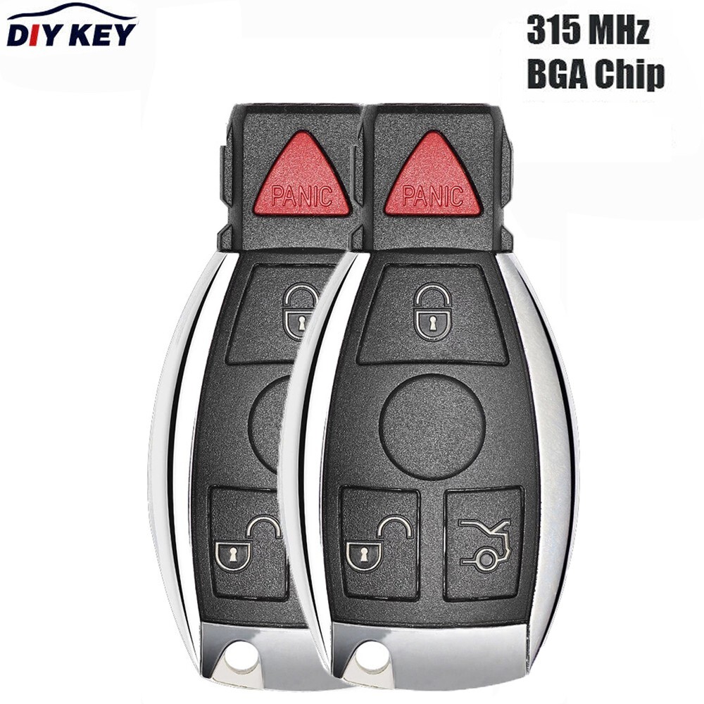 2x Smart Remote Key Fob for Mercedes-Benz BGA / NEC 2000-2016 315MHz 4 ...