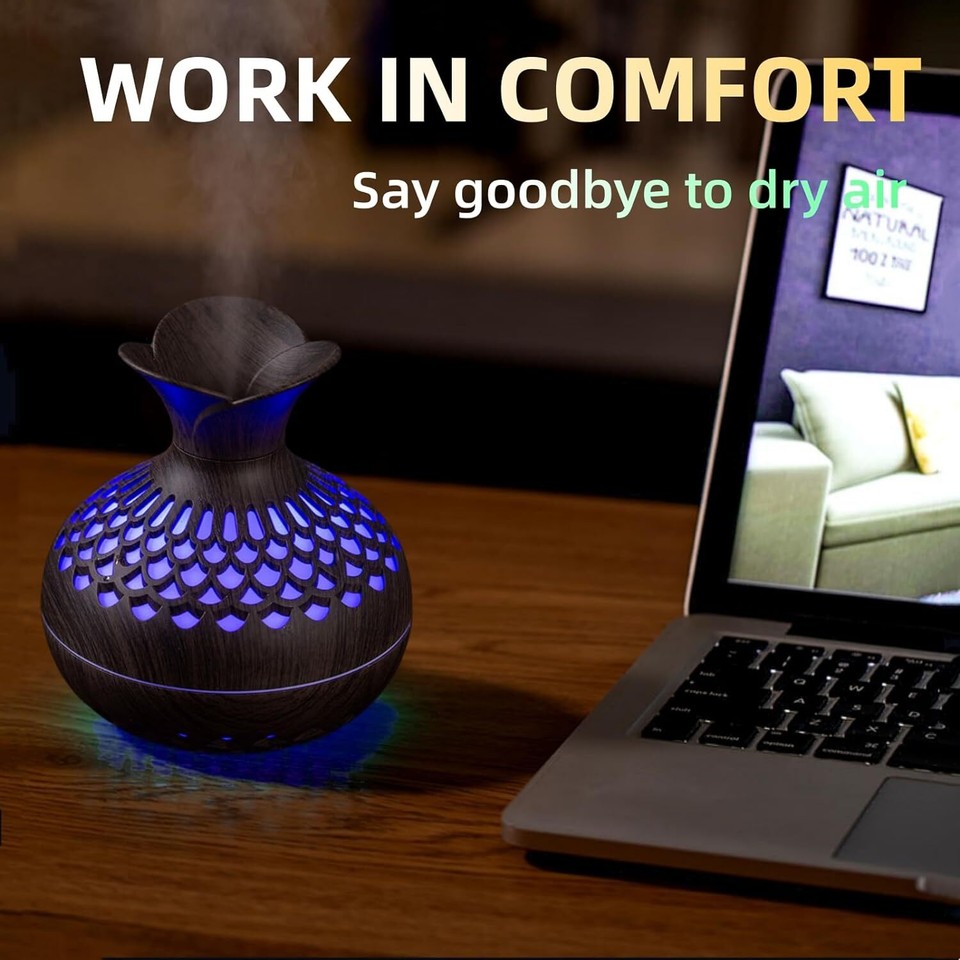 Colorful Cool Mini Humidifier, Flower Shape Humidifier,USB Personal ...