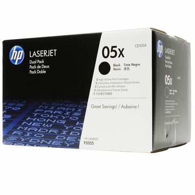 original HP Toner CE505D schwarz Doppelpack 2x Ce505A neu B black Box ...