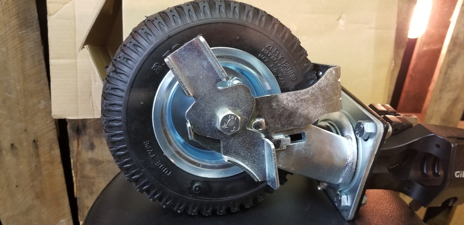 Gibraltar Heavy Duty Casters with Brake and Full Swivel Adjustment (Set ...