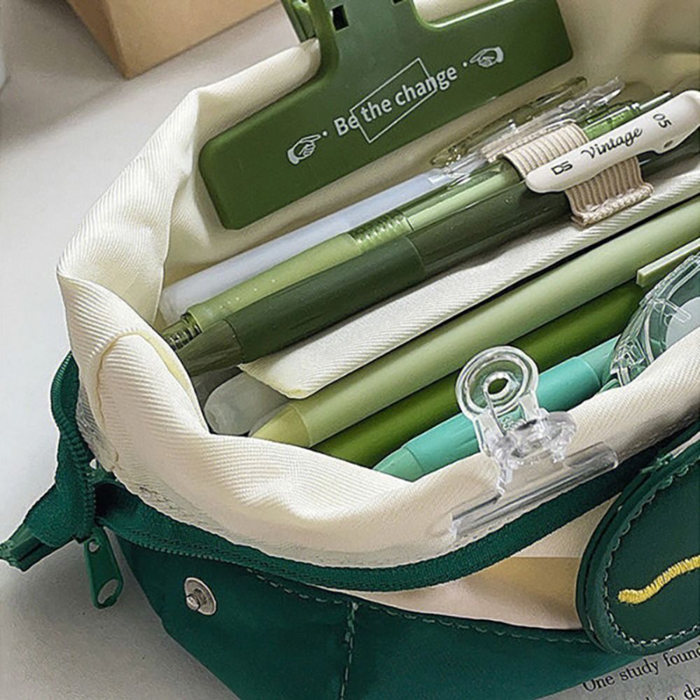 Crocodile Pen Bag Flap Type Pencil Case Multi-function Pencil Box ...