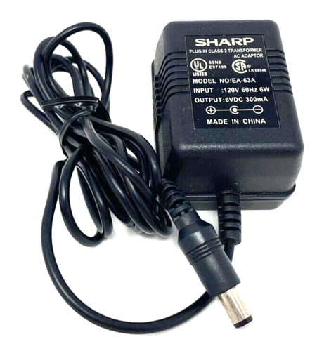Genuine Sharp Power Supply AC Adaptor Model: EA-63A Output: 6VDC 300mA | eBay