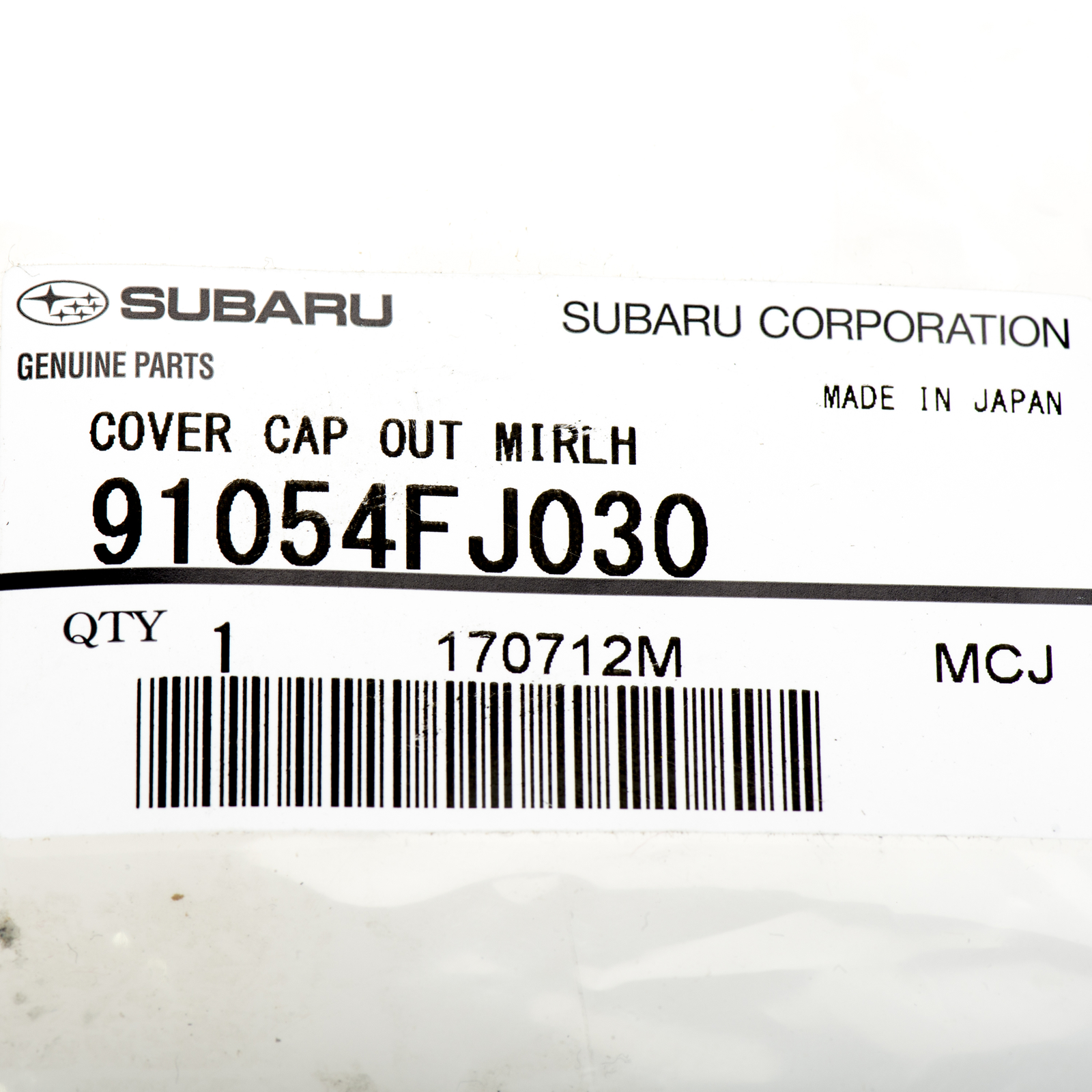 OEM 2012-2018 Subaru Left Side View Mirror Cover Impreza Forester NEW ...