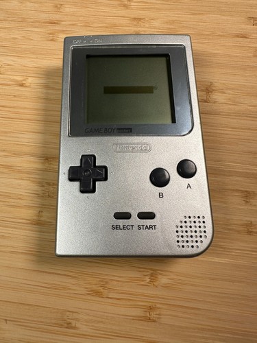 Nintendo Game Boy Pocket Silver Console MGB-001 AUTHENTIC Working ship ...