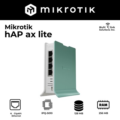 Mikrotik hAP ax lite L41G-2axD Gen6 AX RouterOS v7 | eBay