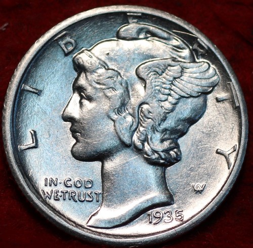 Uncirculated 1935-D Denver Mint Silver Mercury Dime | eBay