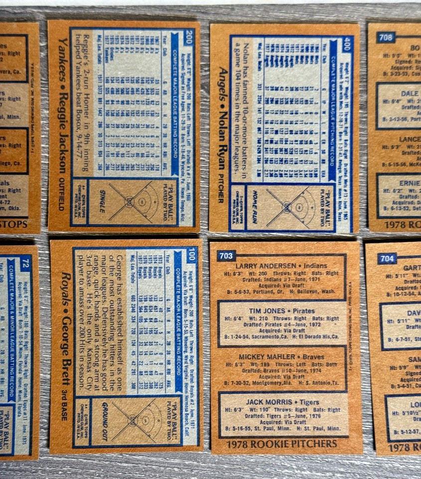 1978 TOPPS Baseball Complete Set 726 Cards EXMT-NM Eddie Murray, Paul ...