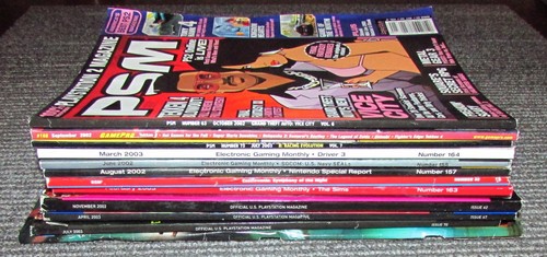 Lot of 12 Video Game Magazines EGM, PSM, Official Playstation, GamePro ...
