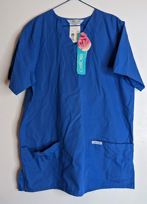 Cherokee Comfort Soft Scrub Top Style 1779 Blue V-Neck Small - NWT | eBay