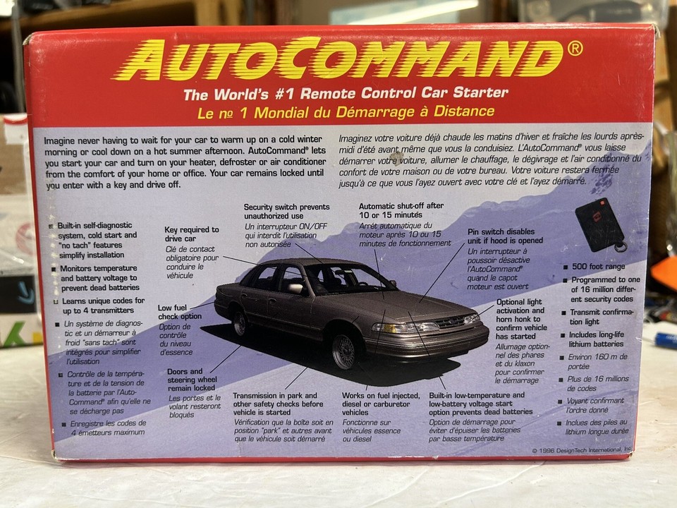 Remote Start Design Tech Auto Command Remote Control Car Starter New In ...