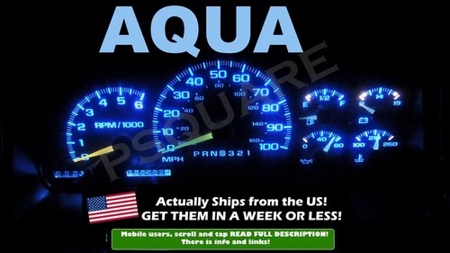 Gauge Cluster LED Dashboard Bulbs Aqua For Chevy GMC 95 98 Silverado ...