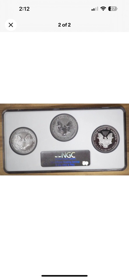 2006 20th Anniversary American Silver Eagle Set NGC Certified MS 69 3 ...