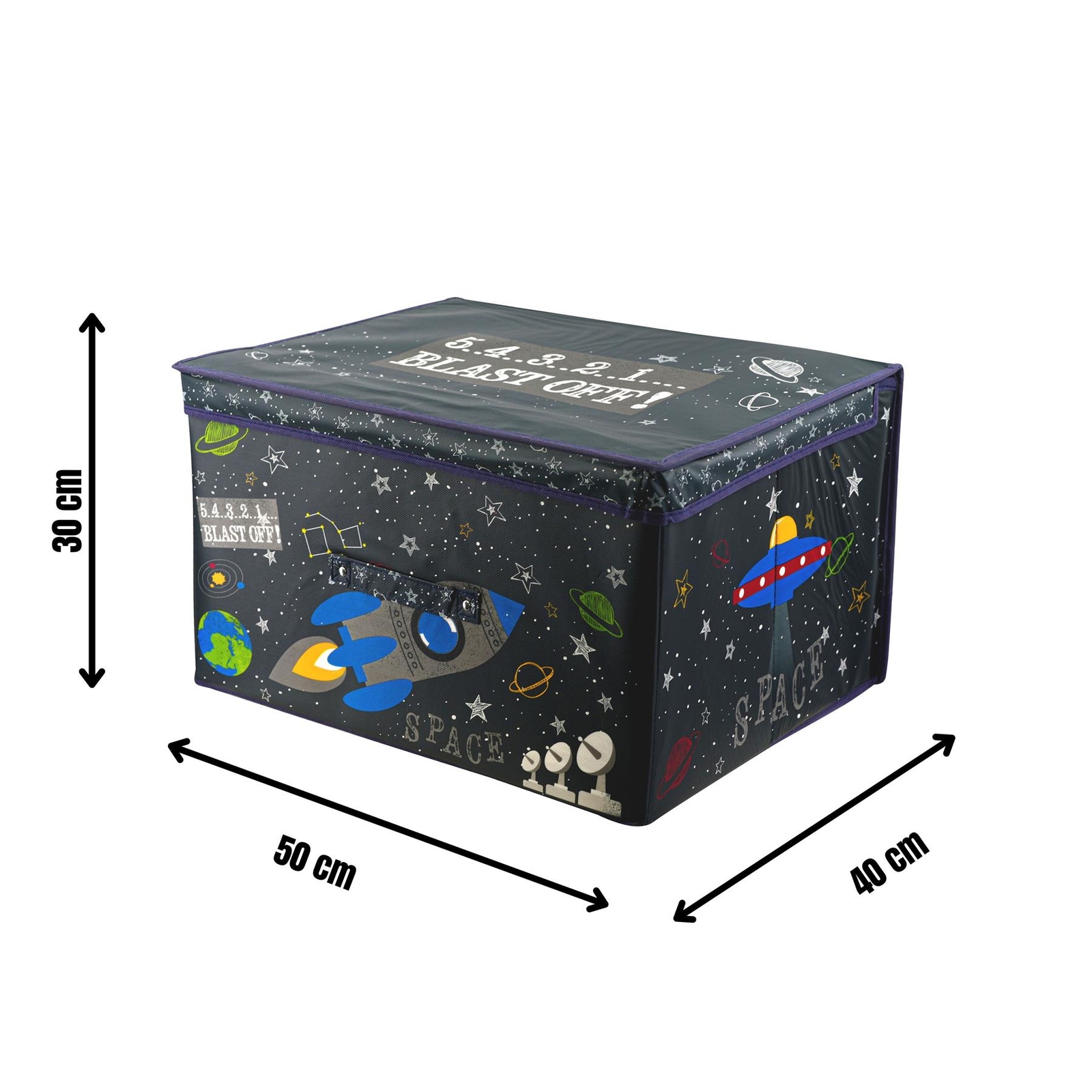 Large Folding Toy Box Collapsible Jumbo Storage Chest Kids Room Blast ...