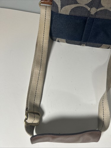 Coach Brown Signature Stripe Jacquard Leather Cross Body Swingpack | eBay