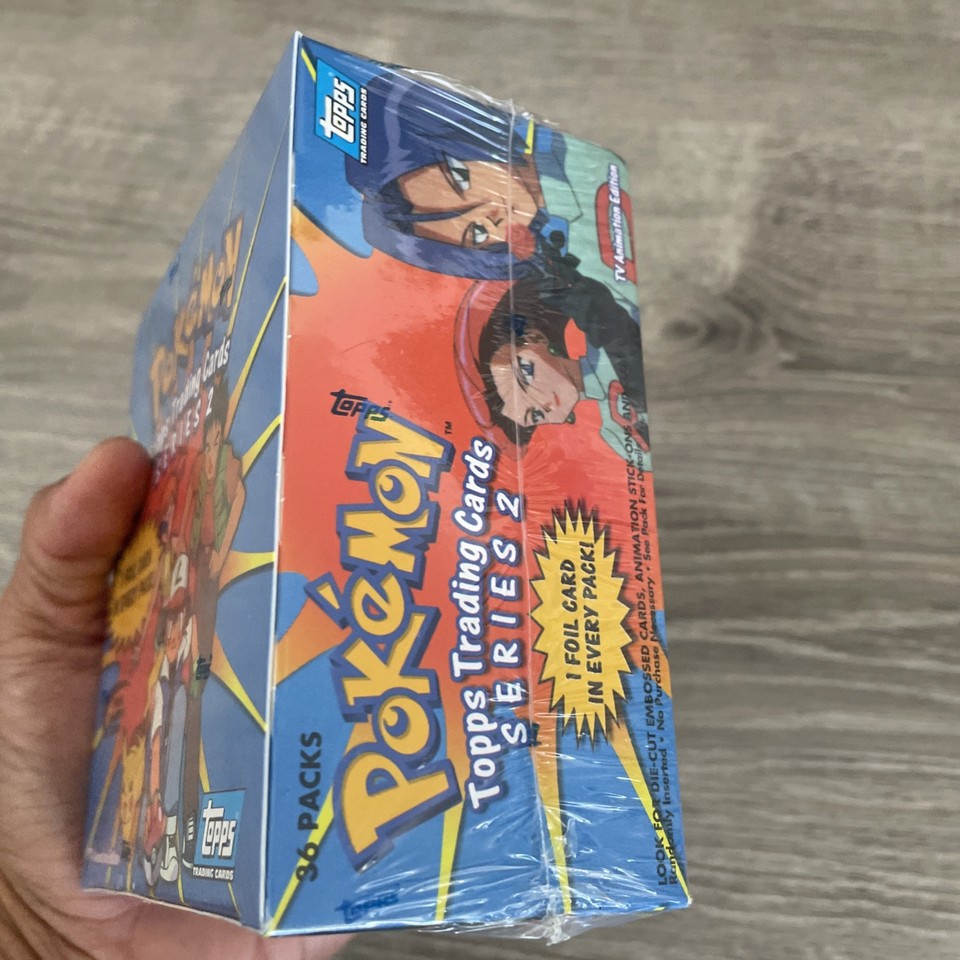 2000 Topps Pokemon Series 2 Booster Box, Factory Sealed Box Blue Label ...
