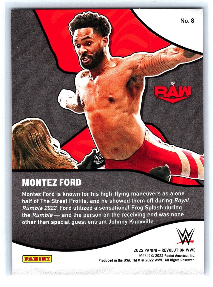 2022 PANINI REVOLUTION WWE SHOCKWAVE BASE INSERT #8 MONTEZ FORD RAW | eBay