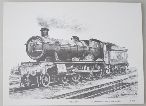 A.L.Hammonds 'SIGNED' ALBERT HALL 4983 railway art print steam ...