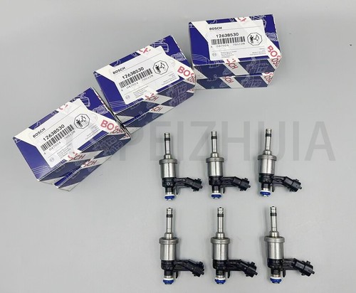 6PCS 12638530 OEM NEW FUEL INJECTORS CAMARO TRAVERSE GMC ACADIA CTS STS ...