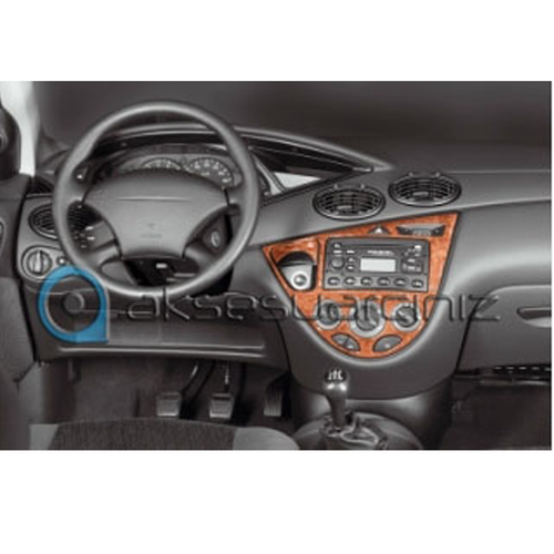 Ford Focus 1998-2004 pcs 7 for Wood Look Dash Trim Kit Auto Interior ...