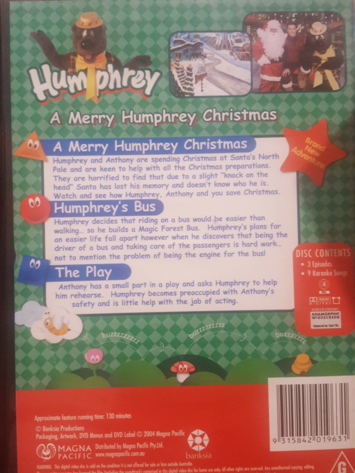 HUMPHREY A MERRY CHRISTMAS DVD THE PLAY HUMPHREY'S BUS CHILDREN'S TV ...
