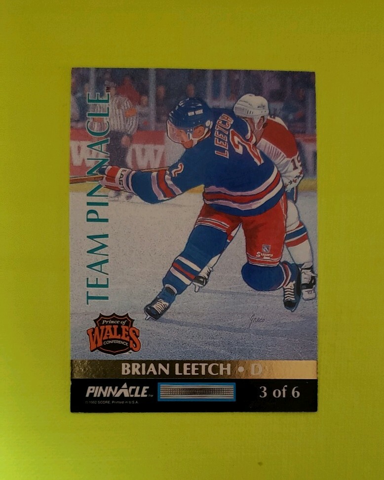 1992-93 Pinnacle Équipe Pinnacle #3 Brian Leetch / Paul Coffey | eBay