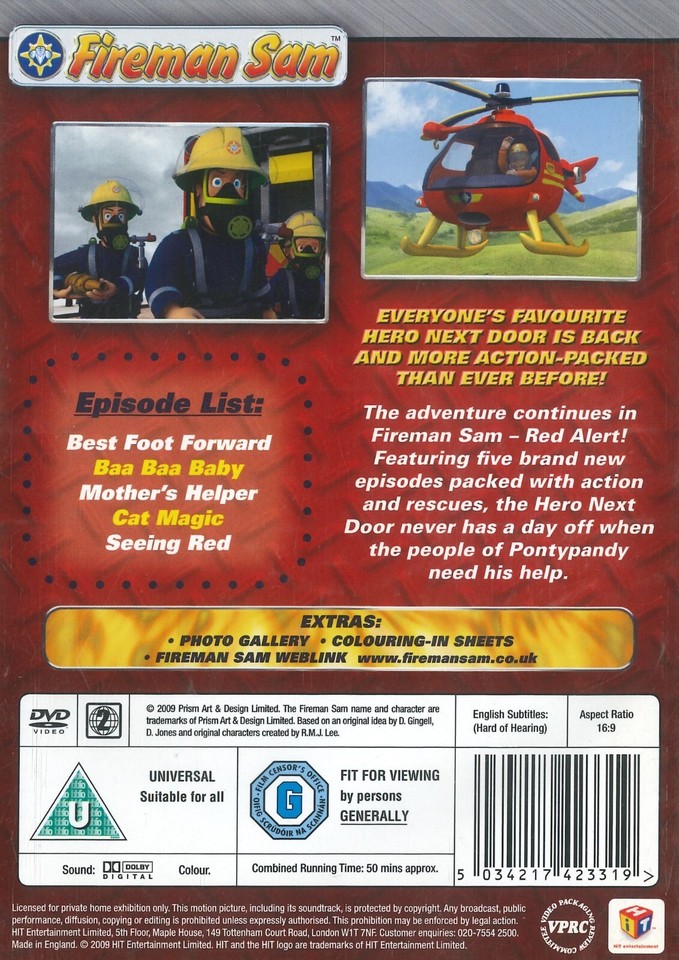 Fireman Sam: Red Alert (2009) DVD [Region 2] | eBay